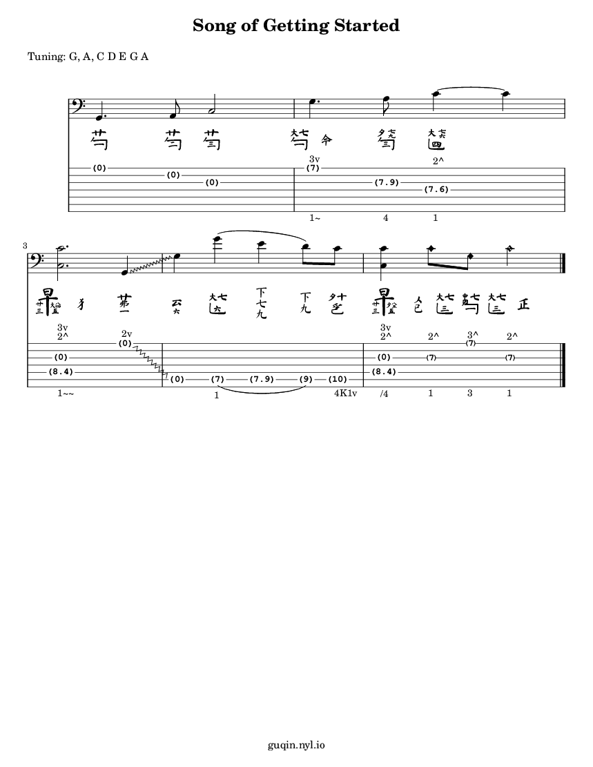 Guqin NLTabs: an alternative Guqin Notation