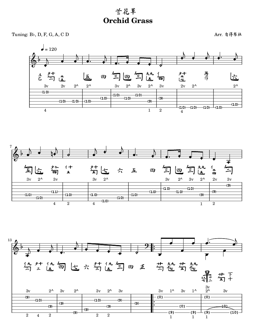 Guqin NLTabs: an alternative Guqin Notation