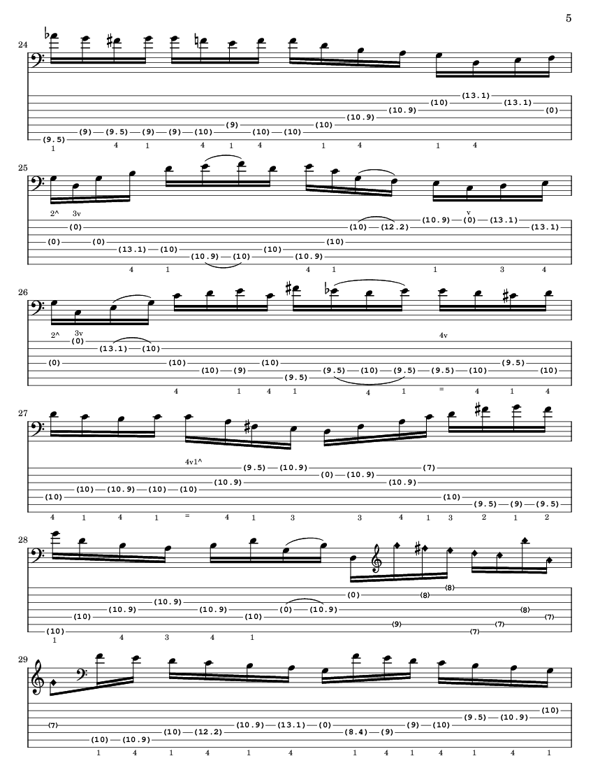Cello Suite No. 1 in G Major BWV 1007 | NLTabs: an alternative Guqin ...